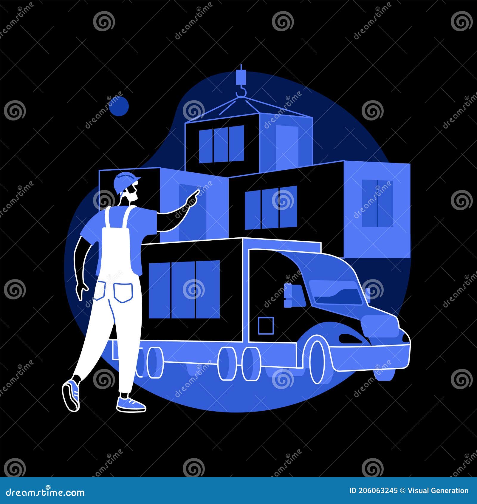 Modular Home Abstract Concept Vector Illustration. Stock Vector ...