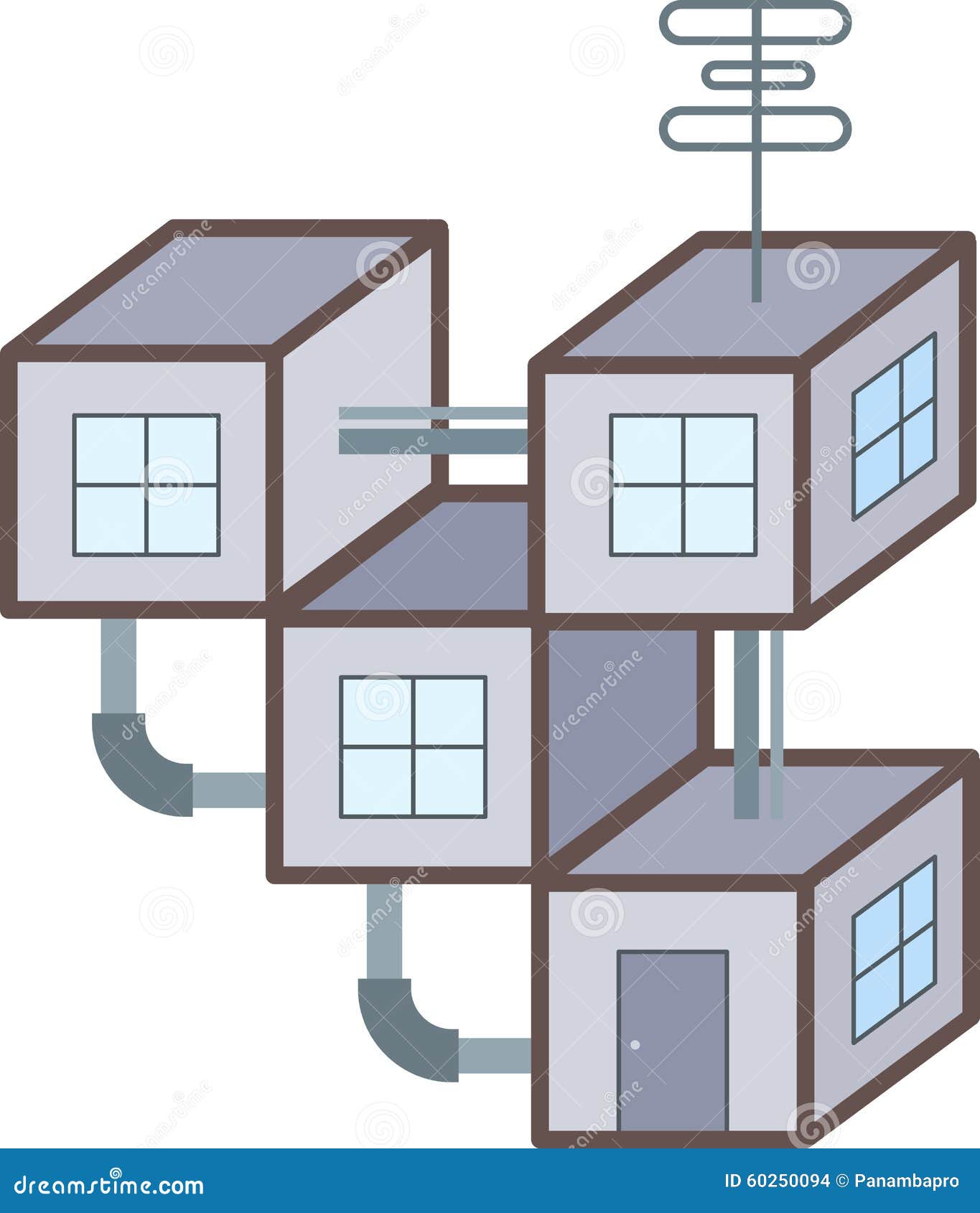Abstract Modular Pattern, Figure Folded From Uneven Triangles Cartoon ...