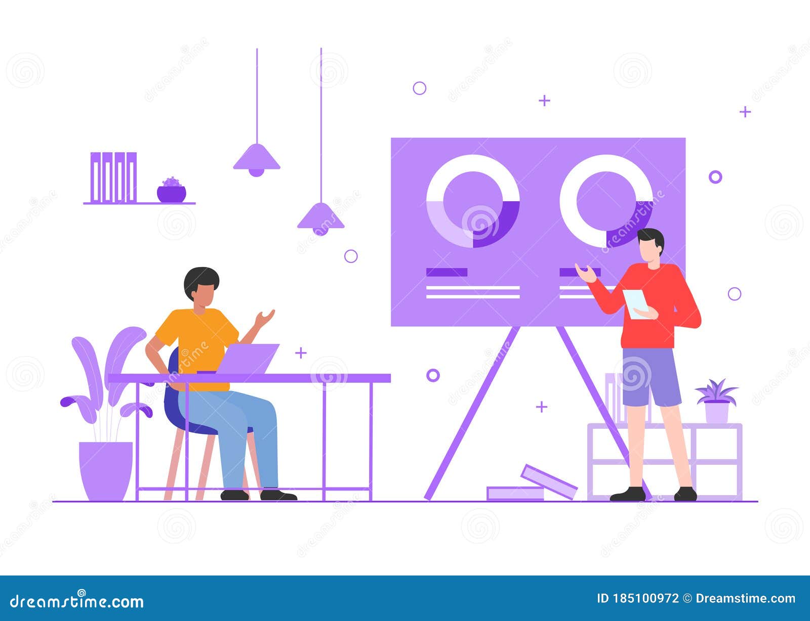 Modular Illustration Kit for Data Anlysis Stock Vector - Illustration ...