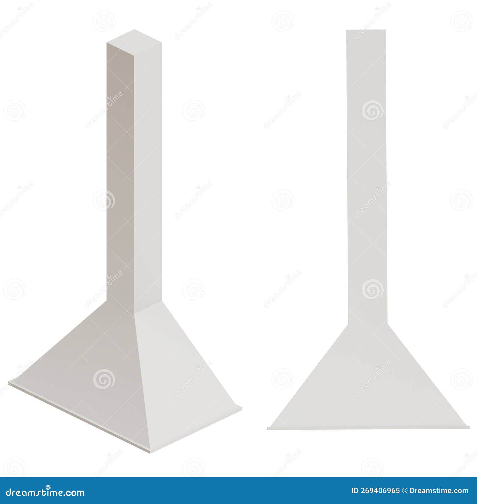 Modular Kitchen Chimney Perspective and Front View Stock Image ...