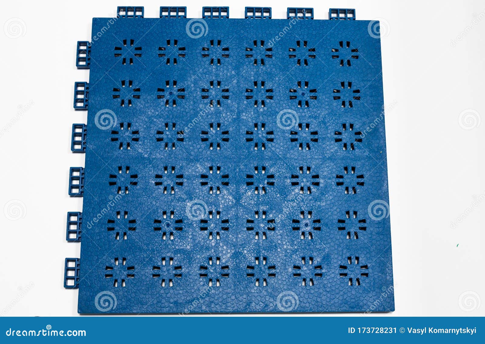 Modular Plastic Floor Isolated on a White Stock Image - Image of ...