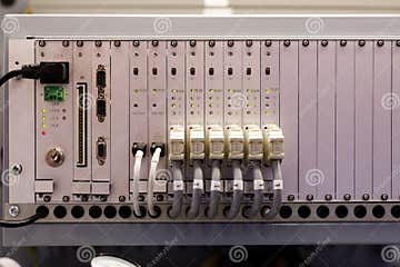 Modular PLC Based Industrial Control System Stock Image - Image of ...