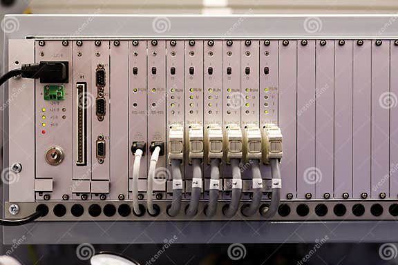 Modular PLC Based Industrial Control System Stock Image - Image of ...