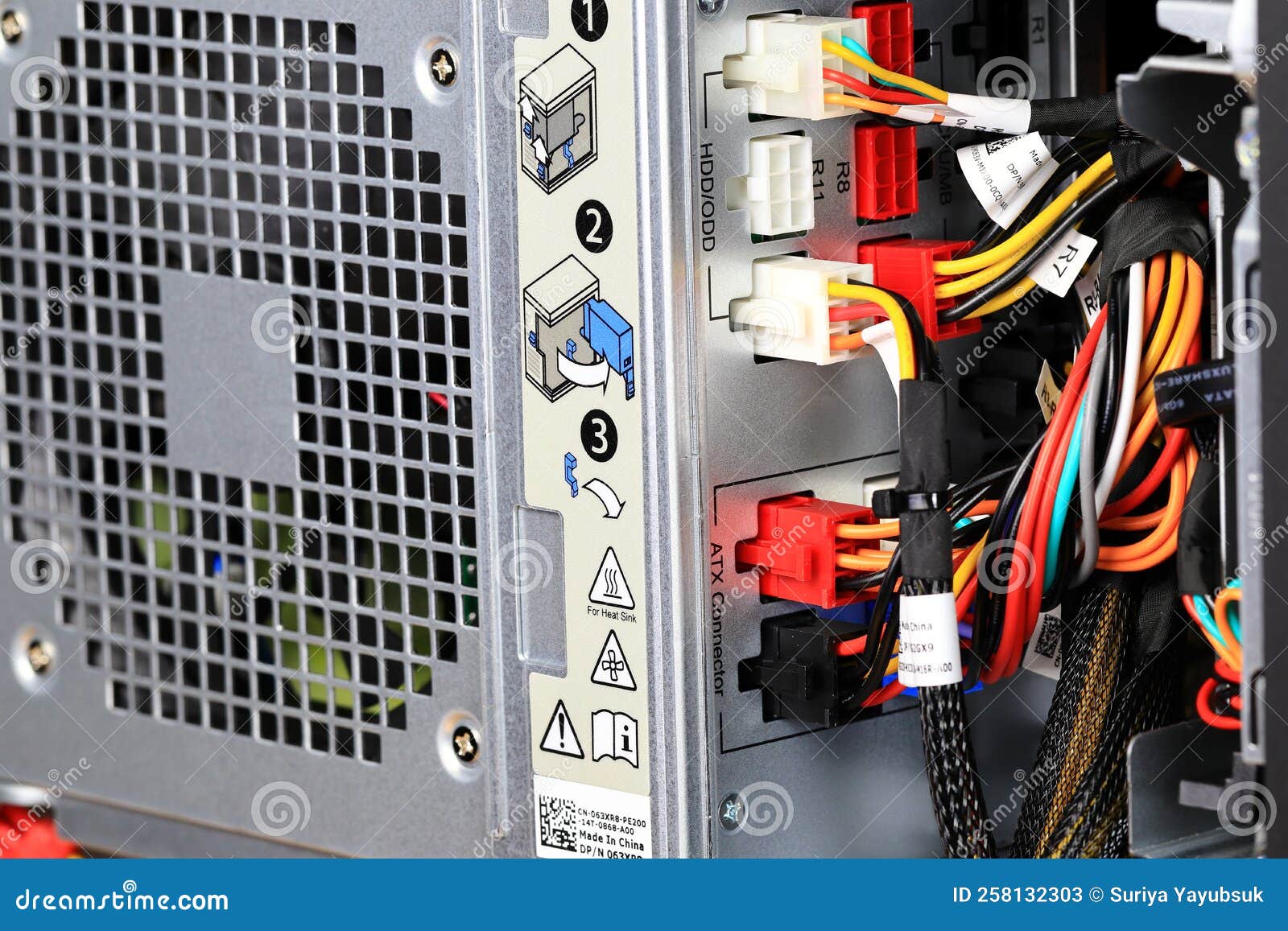 Modular Power Supply with Cables for Desktop Pc or Workstation Stock ...