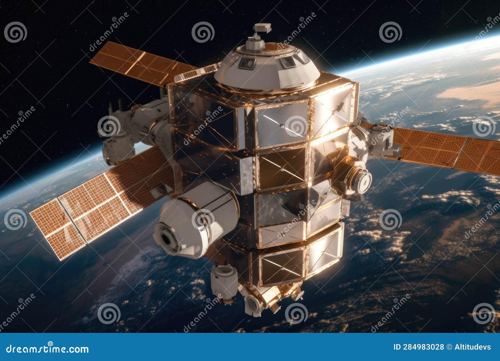Satellite With Modular Design For Easy Upgrades And Maintenance Royalty ...