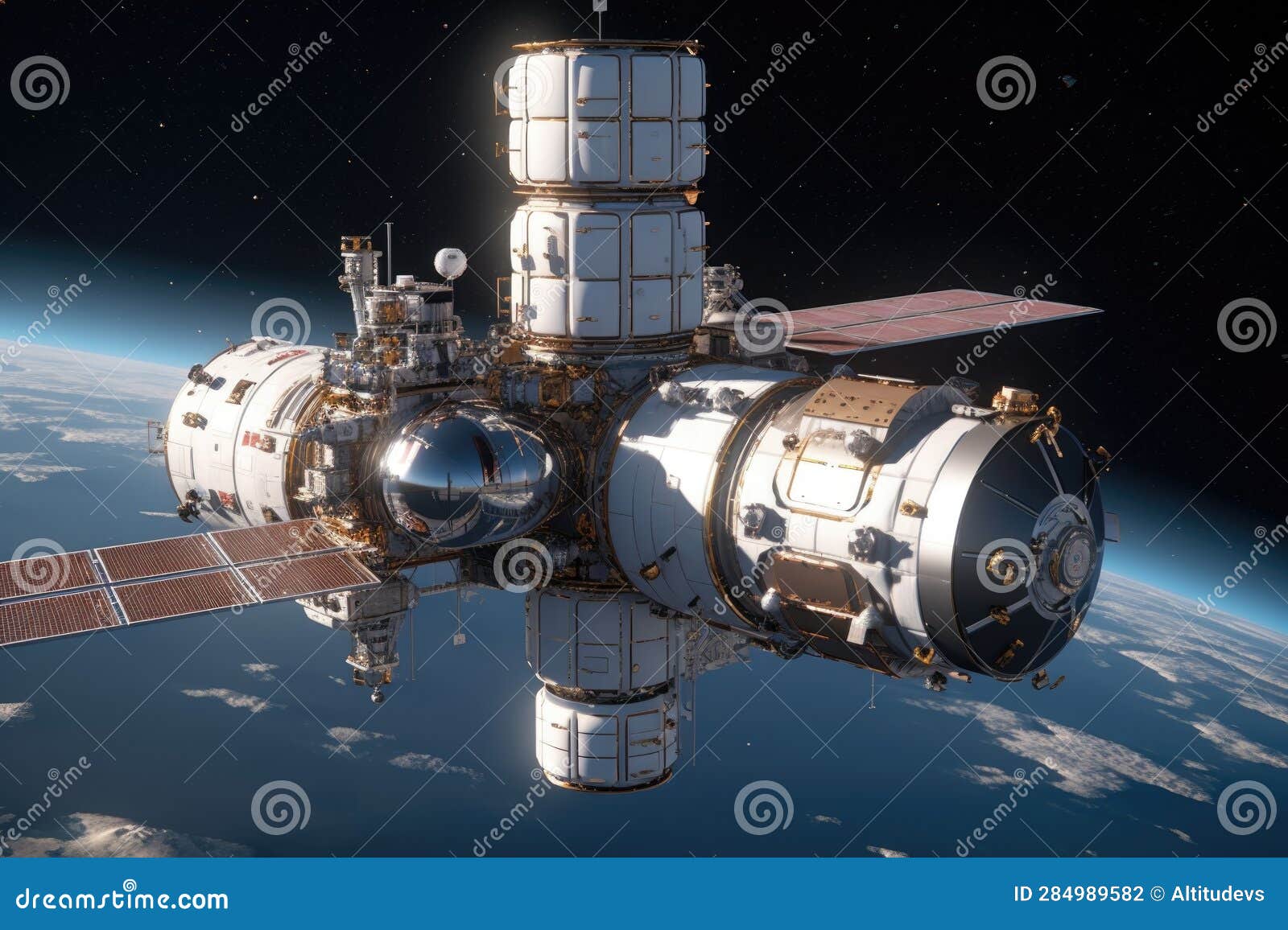 Satellite With Modular Design For Easy Upgrades And Maintenance Royalty ...