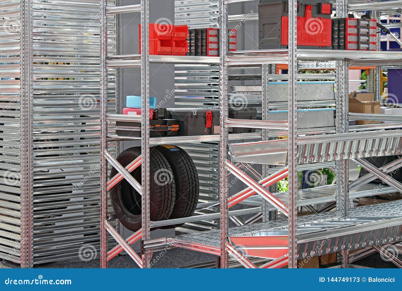 Modular Shelving System stock image. Image of boxes - 144749173