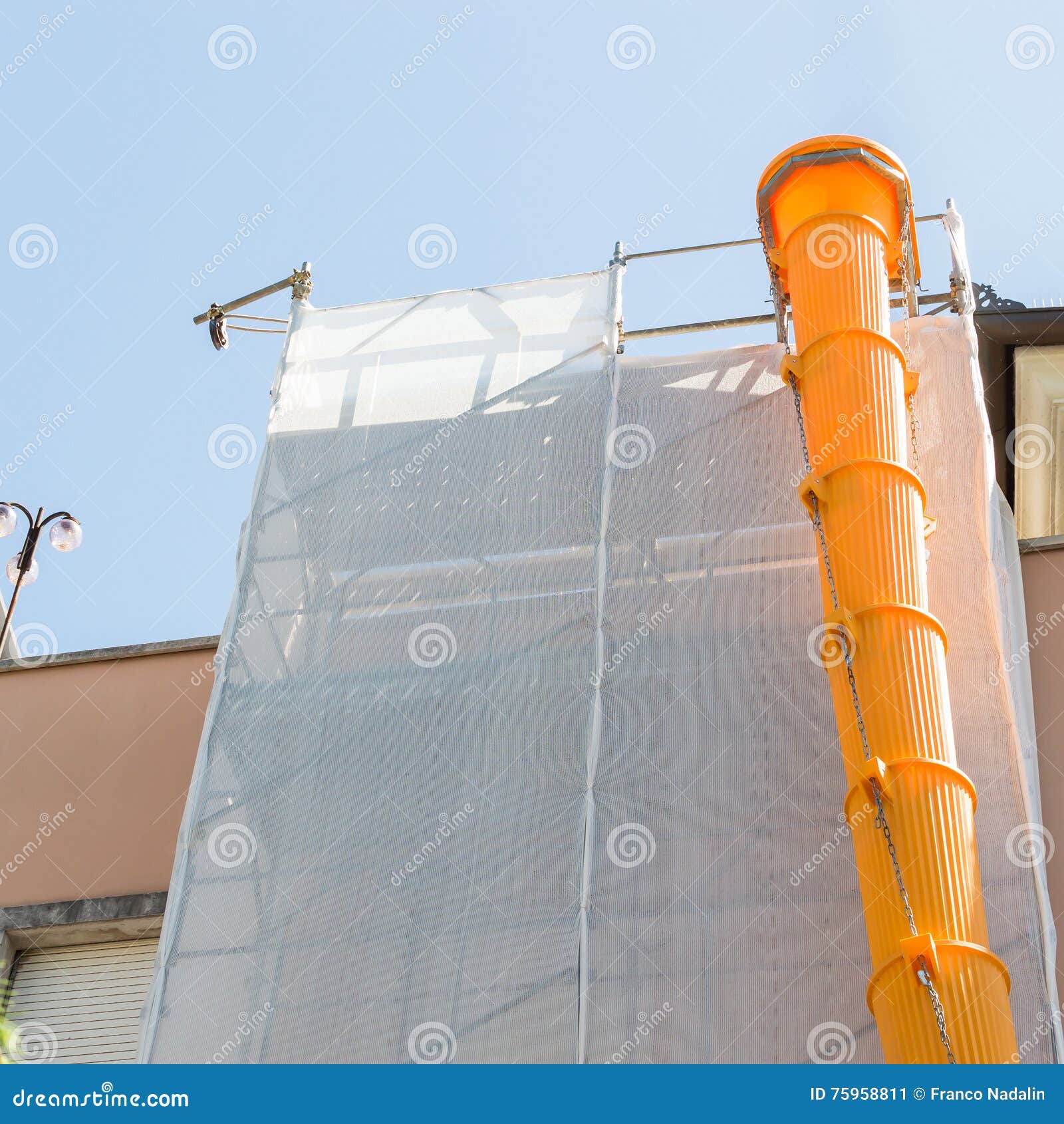 Modular Slide for Debris and Scaffolding Stock Image - Image of slide ...