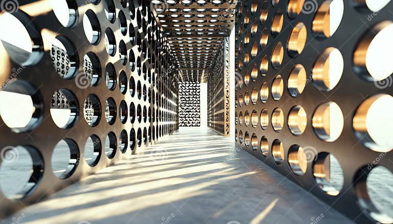 Modular Structure with Repeating Patterns and Circular Openings ...