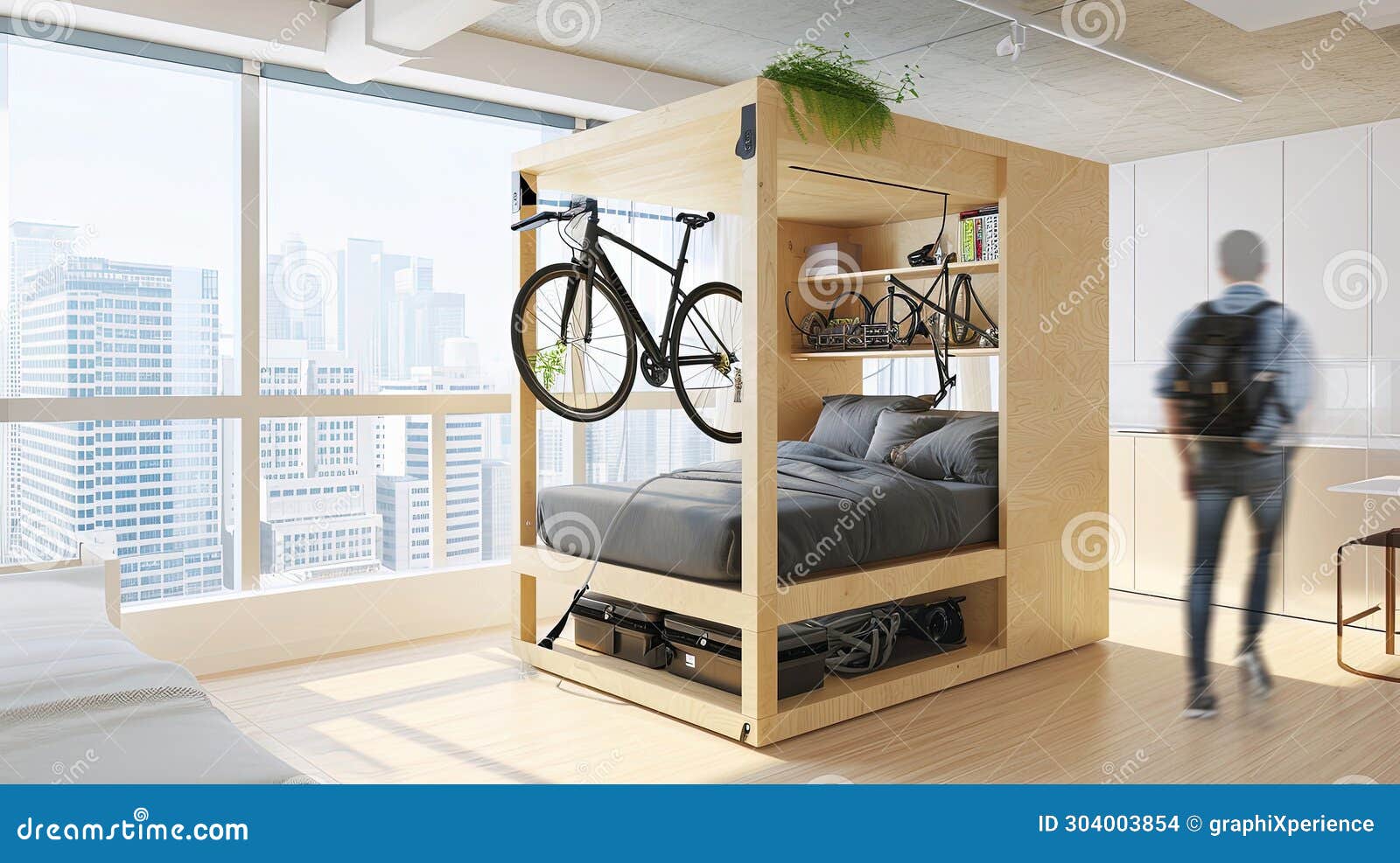 Modular Urban Apartment Interior Stock Illustration - Illustration of ...