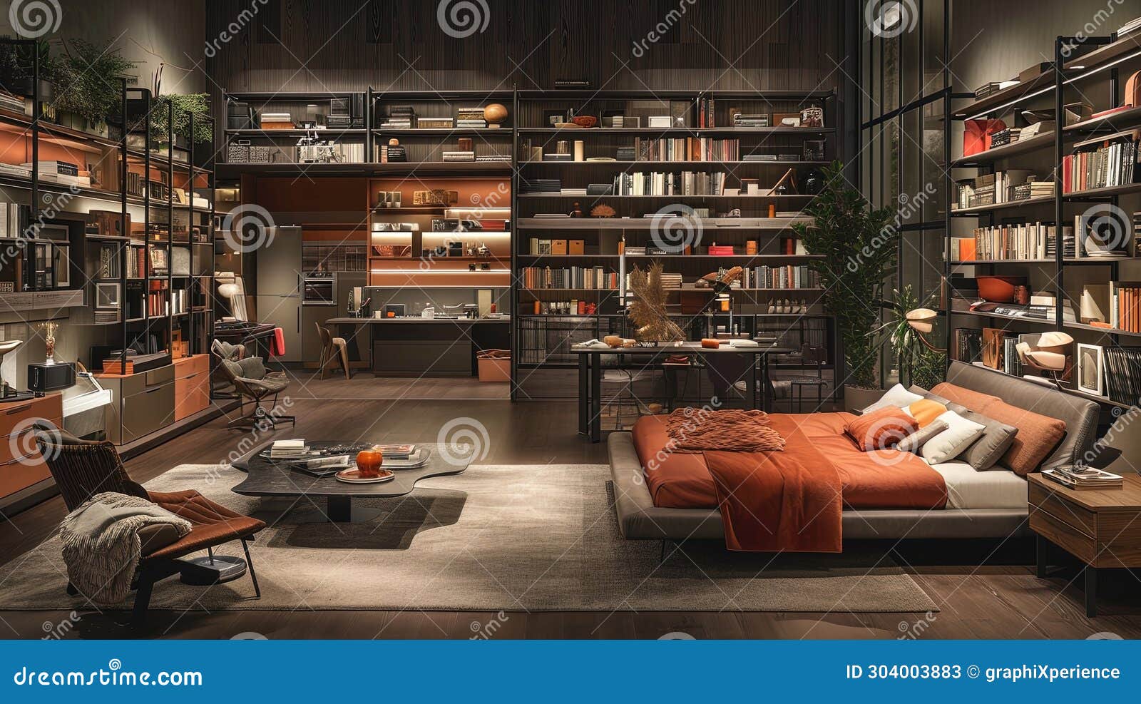 Modular Urban Apartment Interior Stock Illustration - Illustration of ...