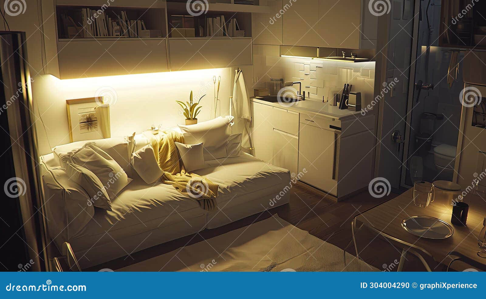 Modular Urban Apartment Interior Stock Illustration - Illustration of ...