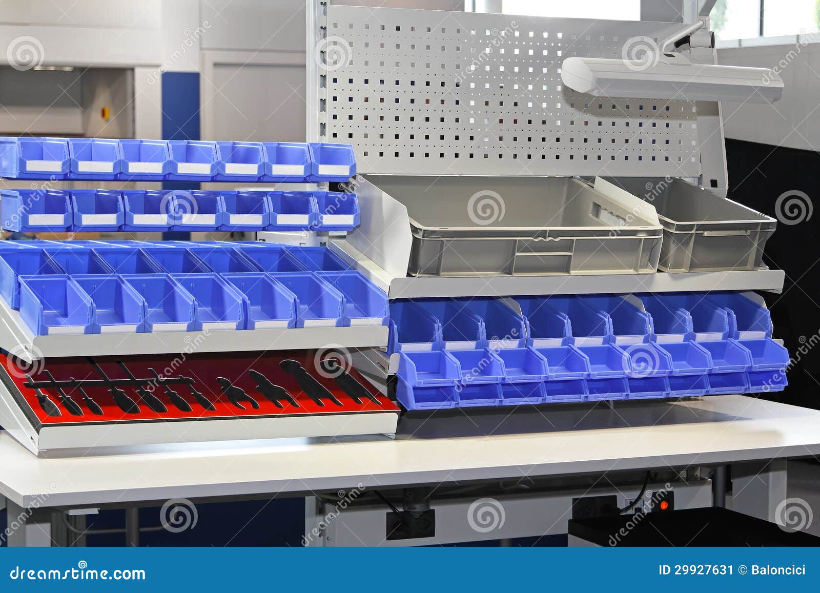 Sorting bins stock image. Image of desk, container, plastic - 29927631