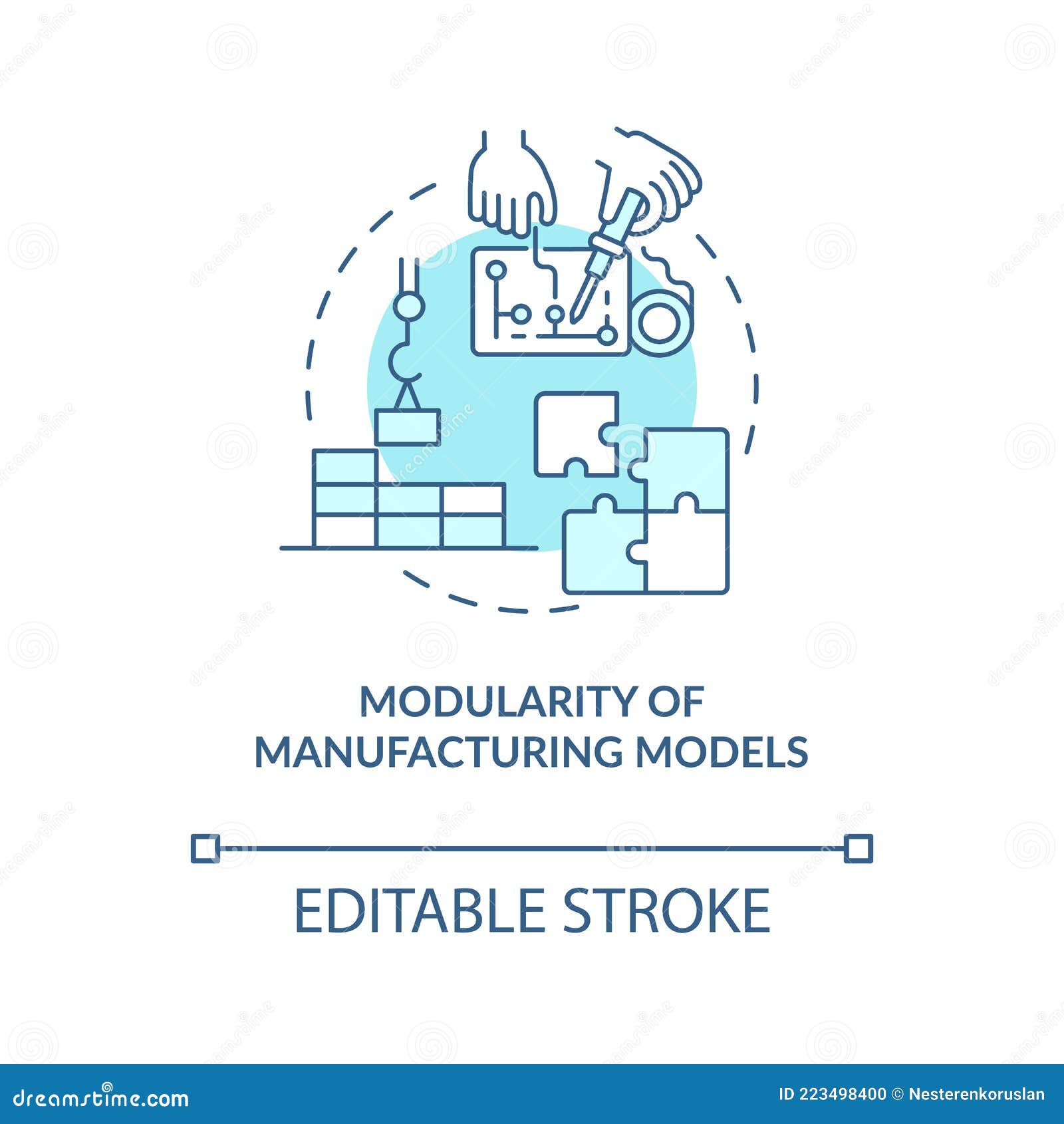 Modularity of Manufacturing Models Concept Icon Stock Vector ...