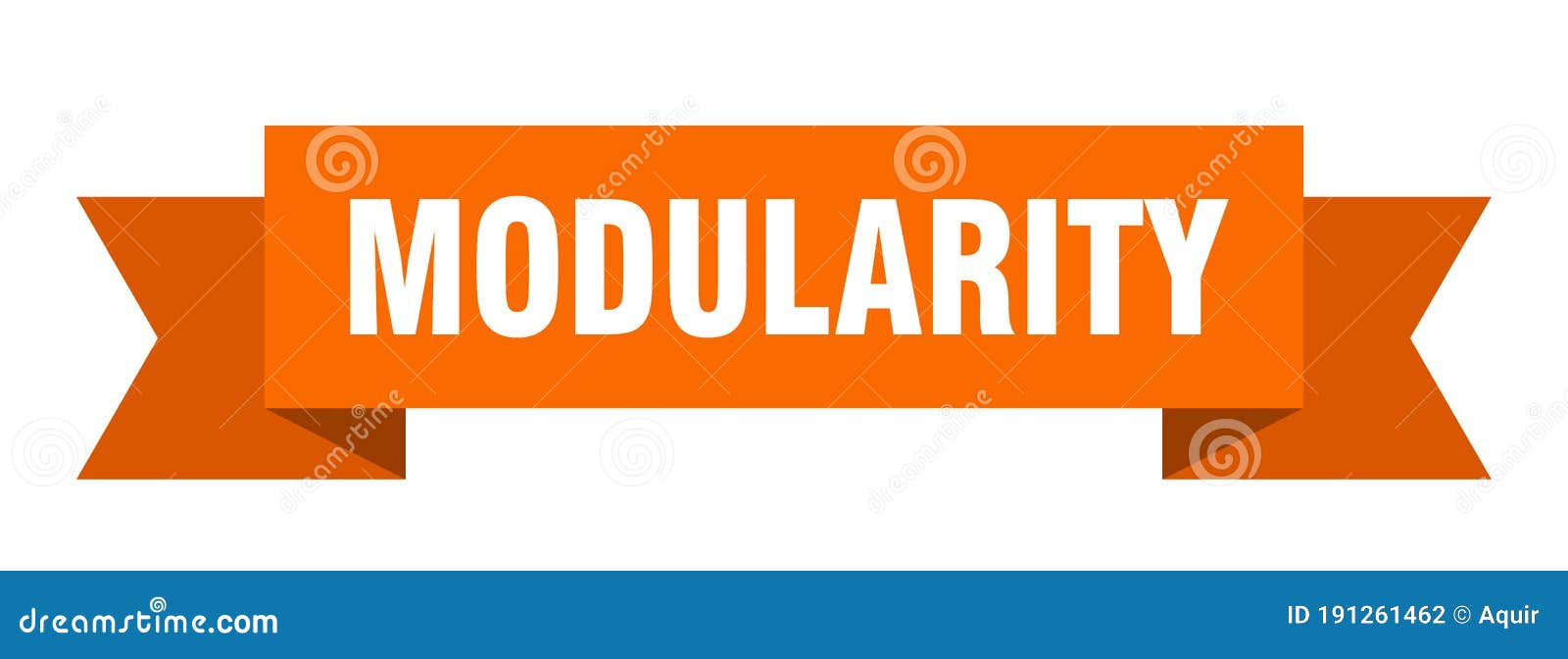 Modularity Banner Template. Modularity Ribbon Label. Cartoon Vector ...