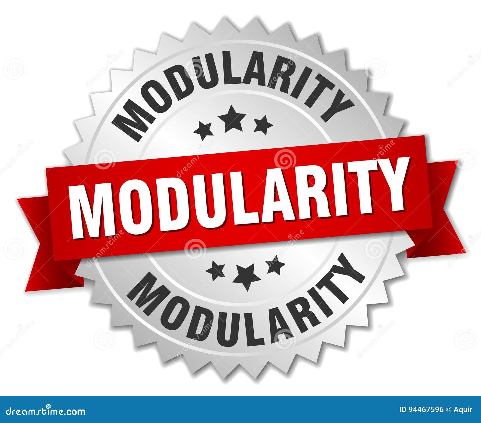 Modularity Round Isolated Badge Stock Vector - Illustration of ...