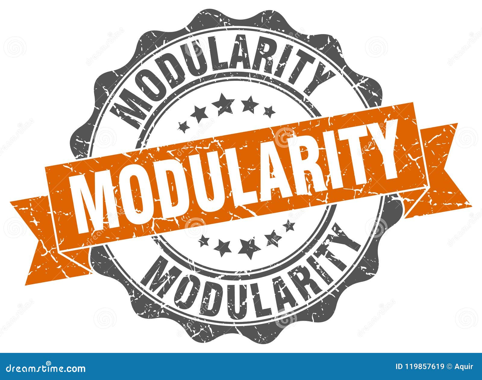 Modularity seal. stamp stock vector. Illustration of isolated - 119857619