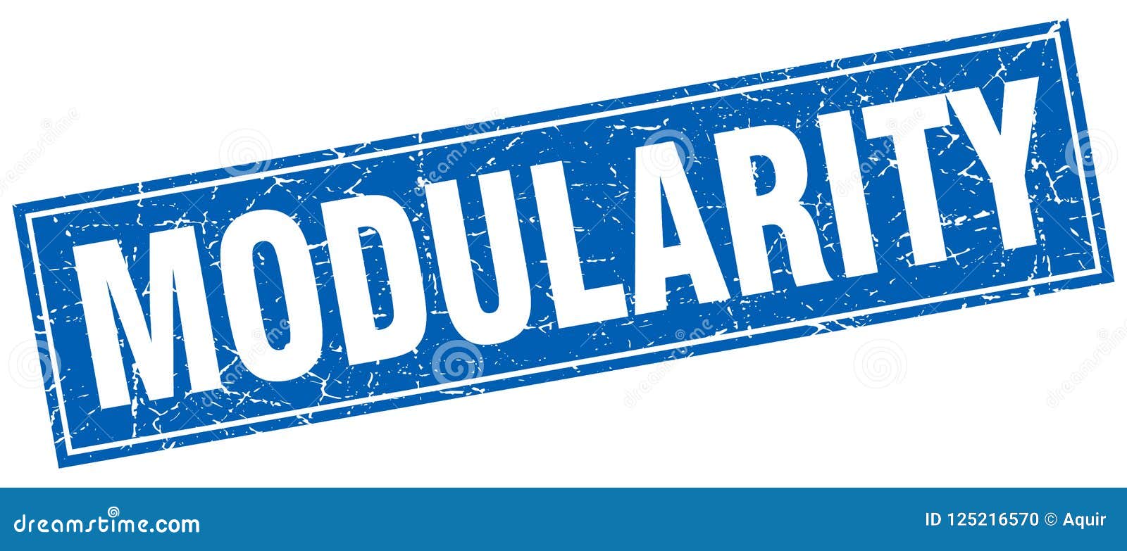 Modularity stamp stock vector. Illustration of blue - 125216570