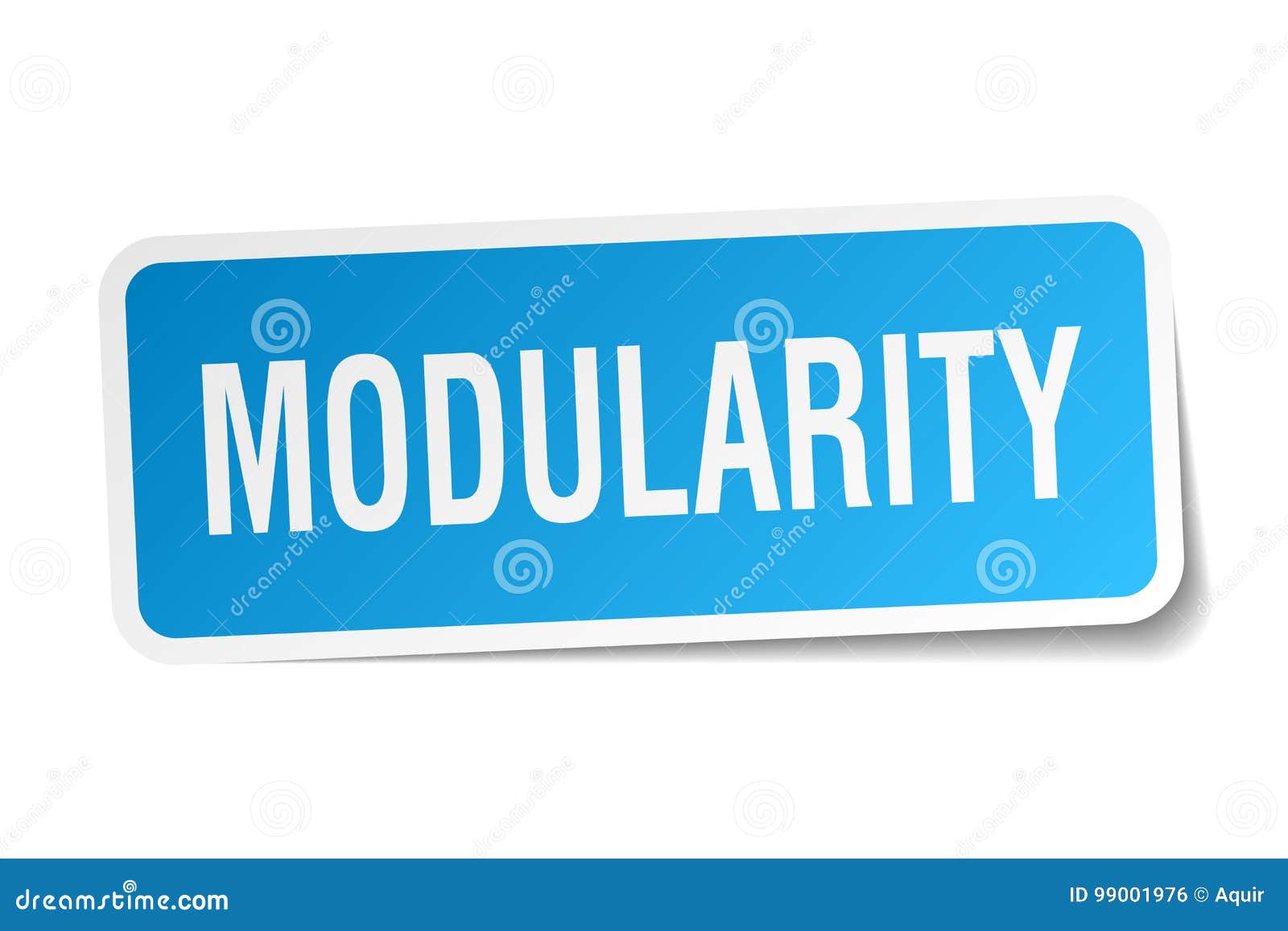 Modularity sticker stock vector. Illustration of white - 99001976
