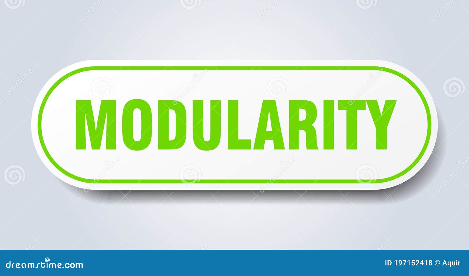 Modularity sticker. stock vector. Illustration of sign - 197152418