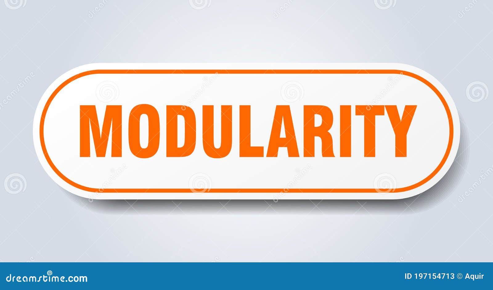 Modularity sticker. stock vector. Illustration of flat - 197154713