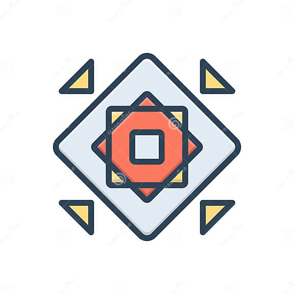 Color Illustration Icon for Modularize, Modular and Structure Stock ...