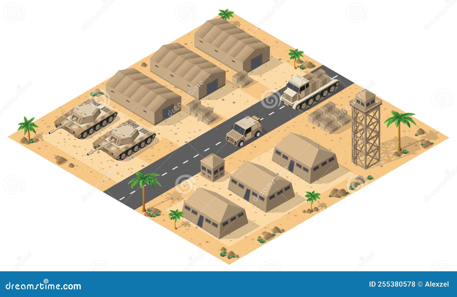 Module Base Camp Object Element for Building Design Army Armed Stock ...