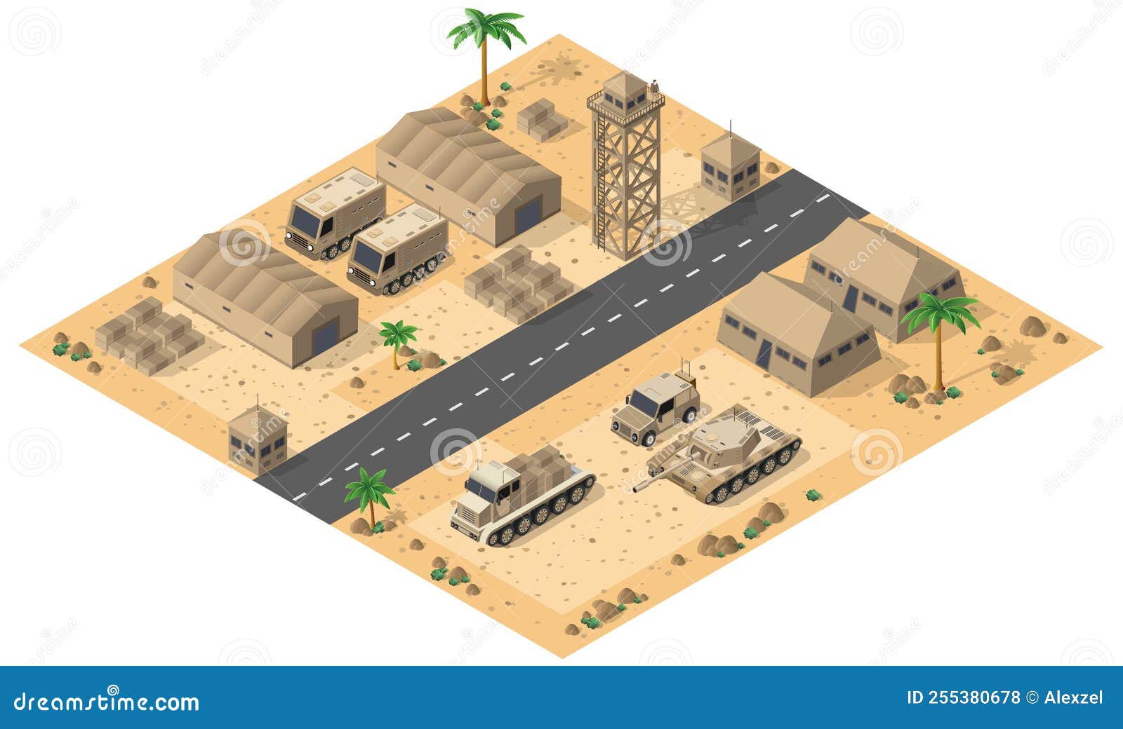 Module Base Camp Object Element for Building Design Army Armed Stock ...