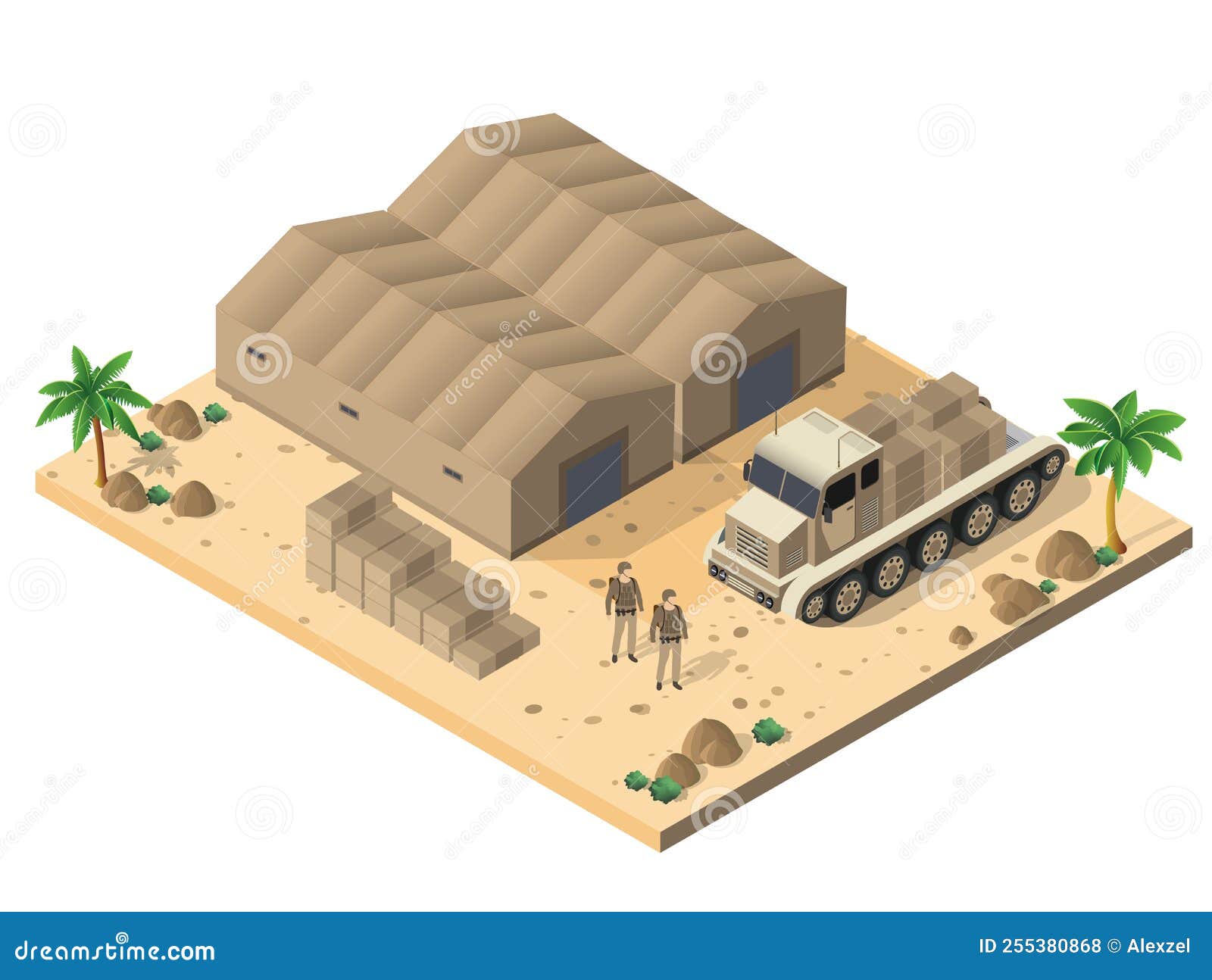 Module Base Camp Object Element for Building Design Army Armed Stock ...