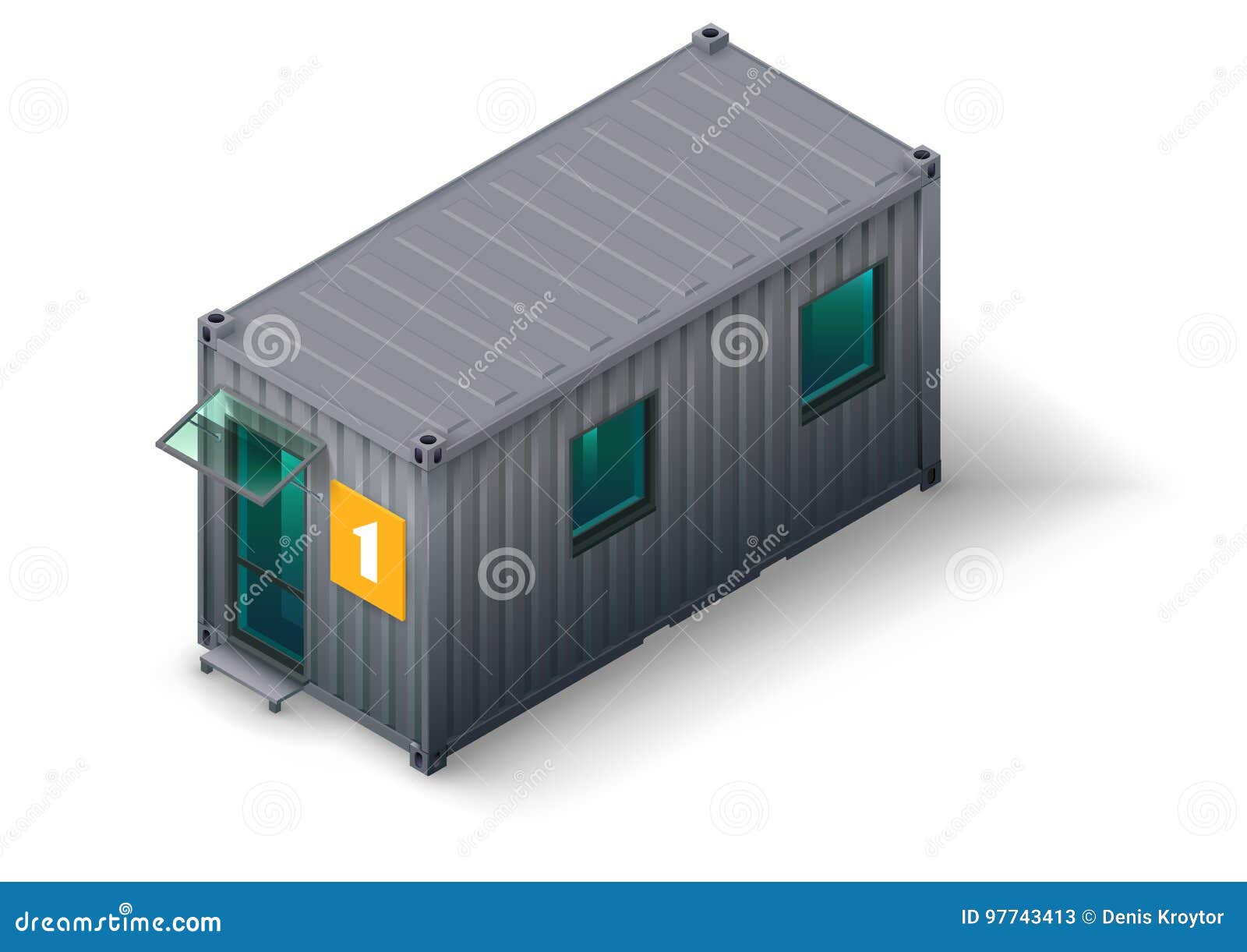 Module Container House Visualization Sketch Vector Illustration ...