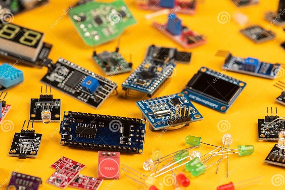 Modules of the Electronic Designer for Training Stock Image - Image of ...