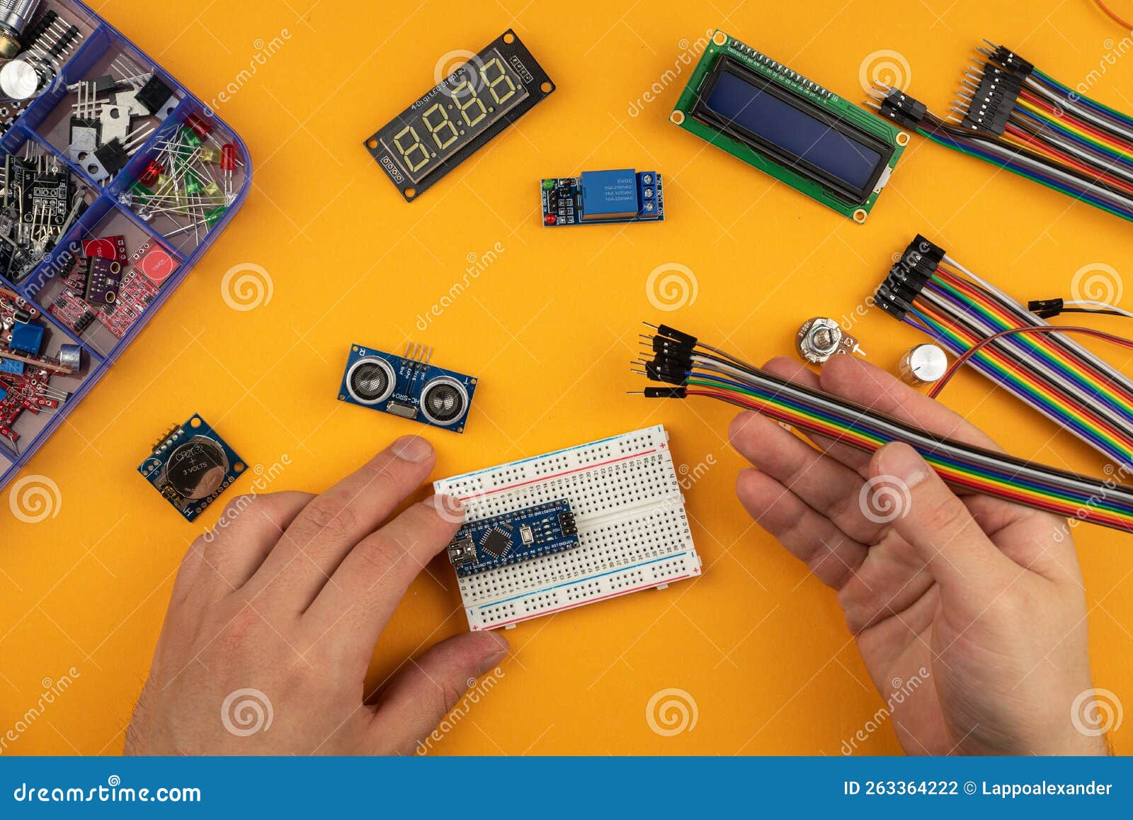 Modules of the Electronic Designer for Training Stock Photo - Image of ...