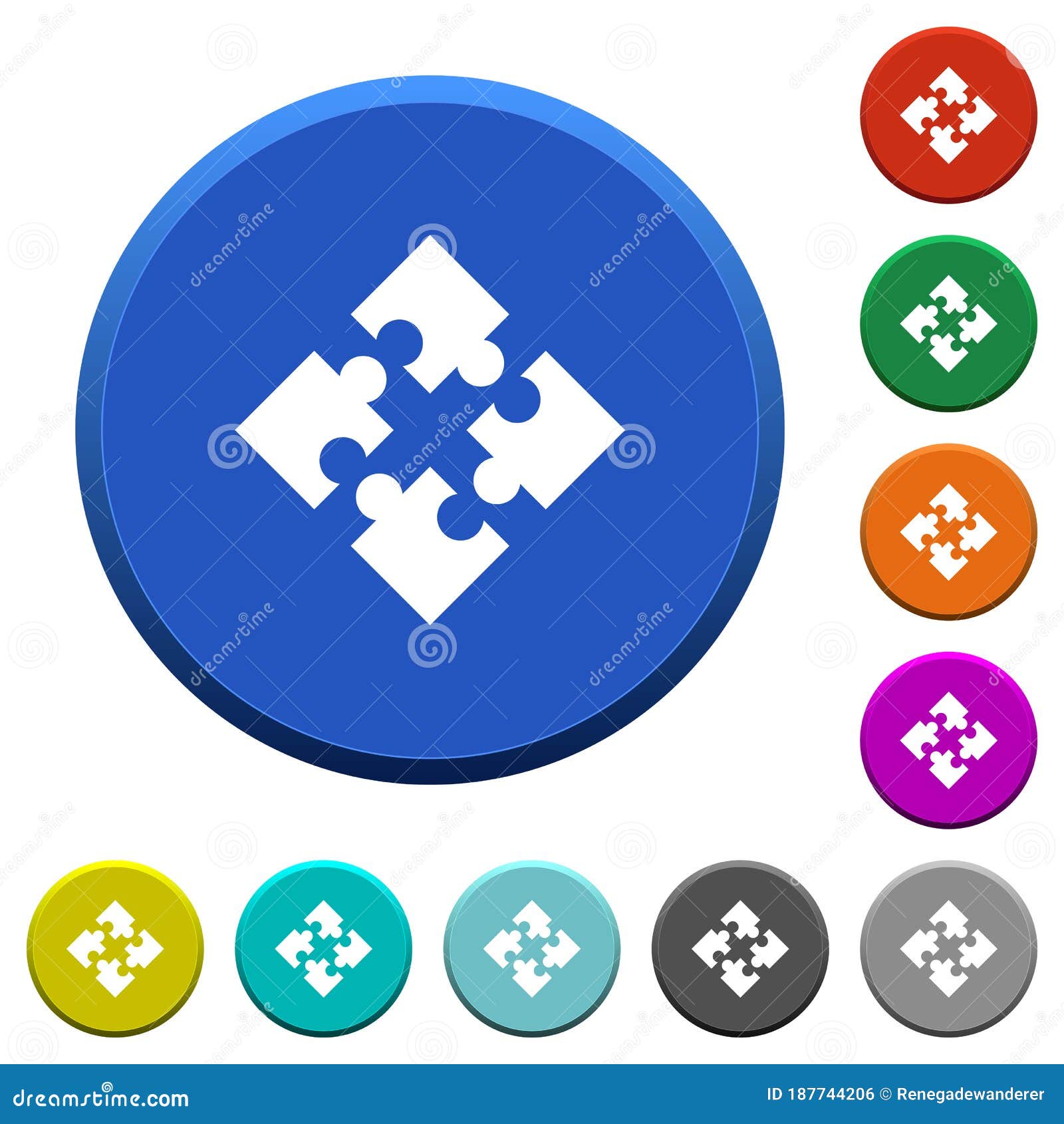 Modules beveled buttons stock vector. Illustration of construction ...