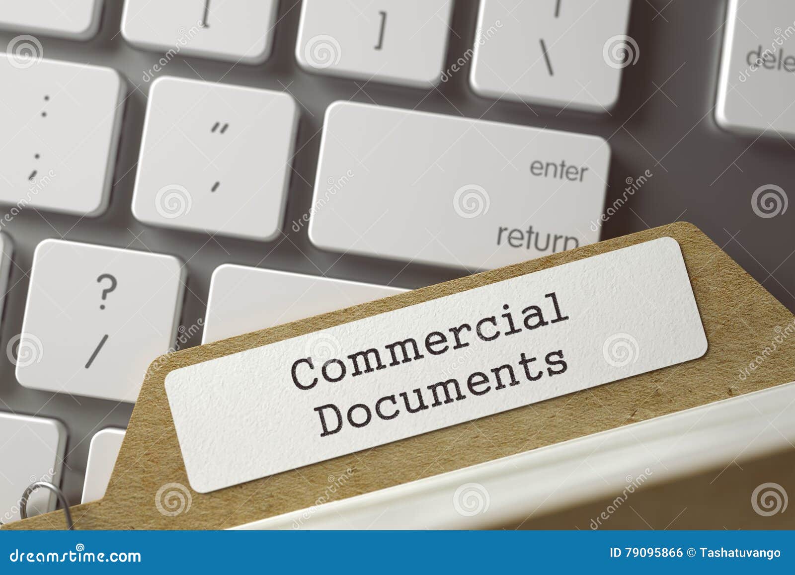 Modulo Con I Documenti Commerciali Dell'iscrizione 3d Fotografia Stock ...