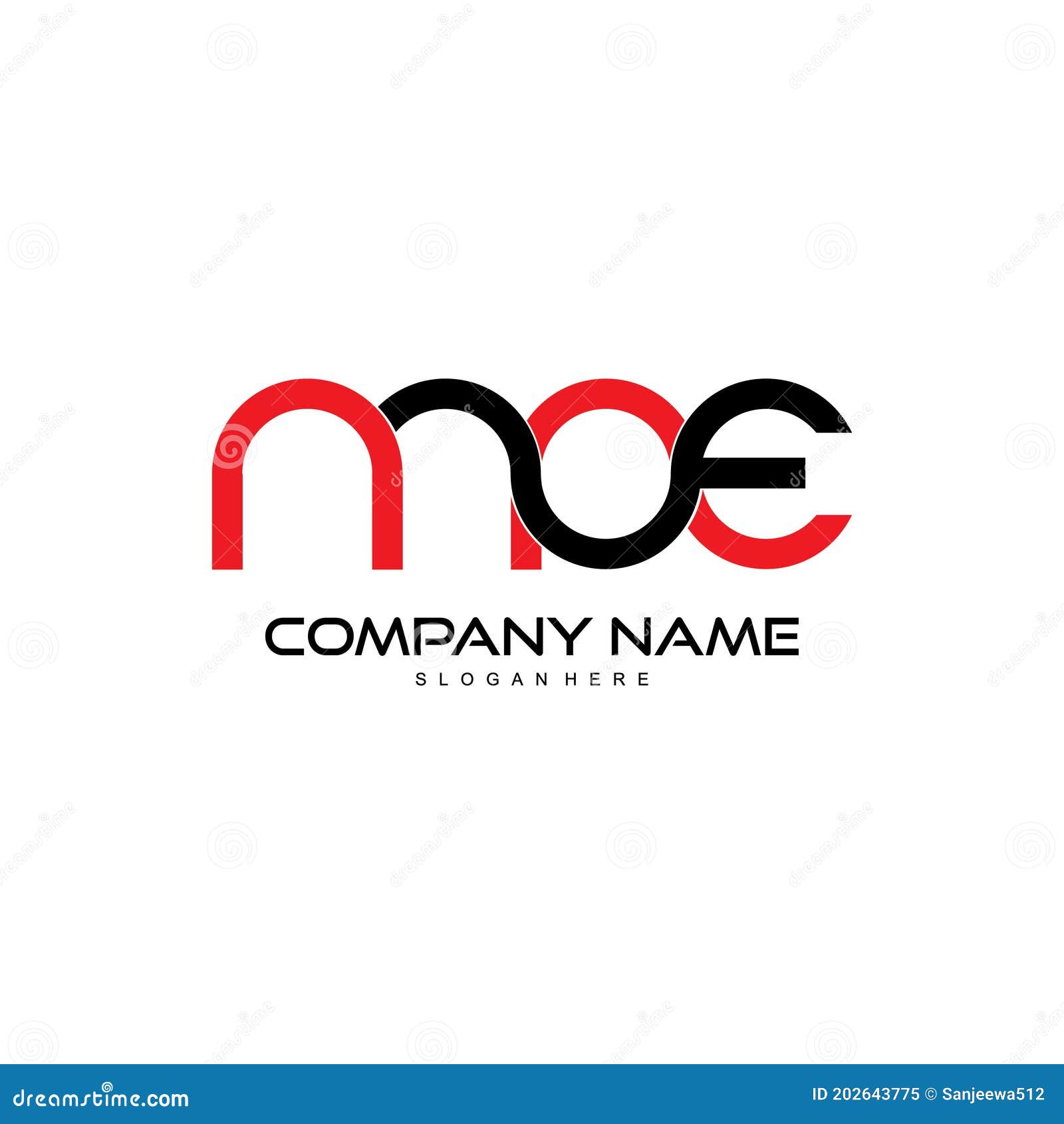 Moe Letter Logo Design Vector Stock Vector - Illustration of file ...