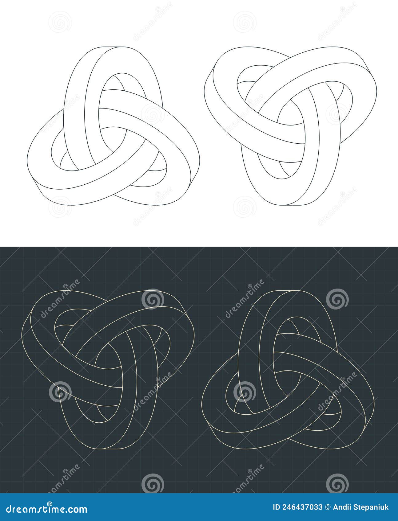Moebius Knot Symbol Cartoon Vector | CartoonDealer.com #246437053