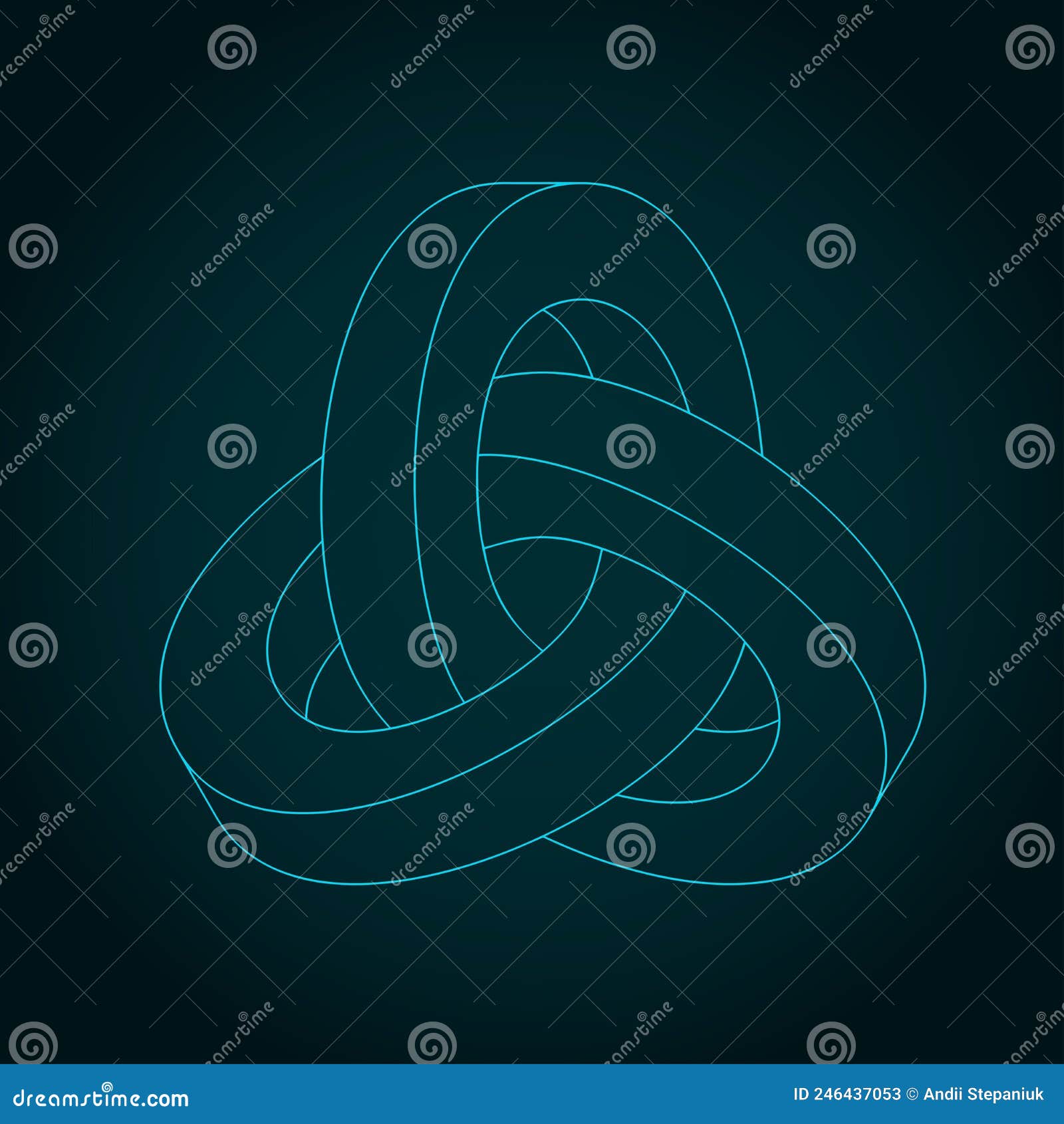 Moebius knot symbol stock vector. Illustration of twisted - 246437053