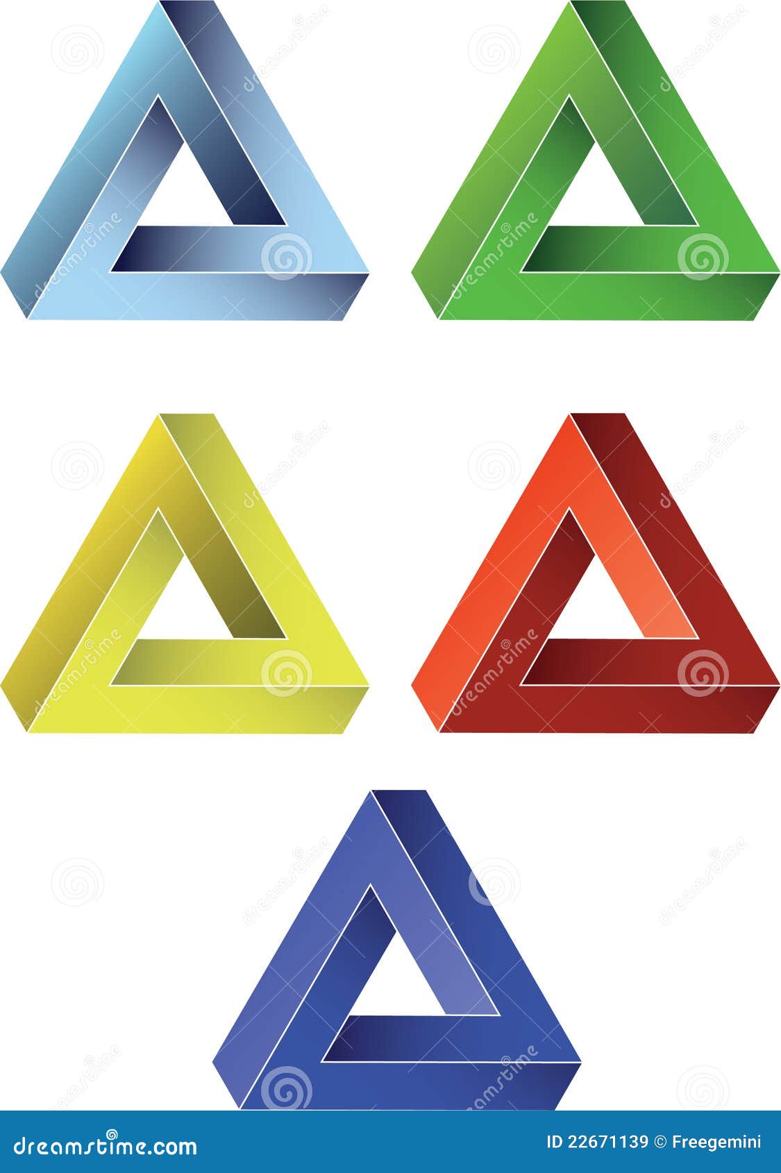 Moebius Triangle Royalty Free Stock Images - Image: 22671139