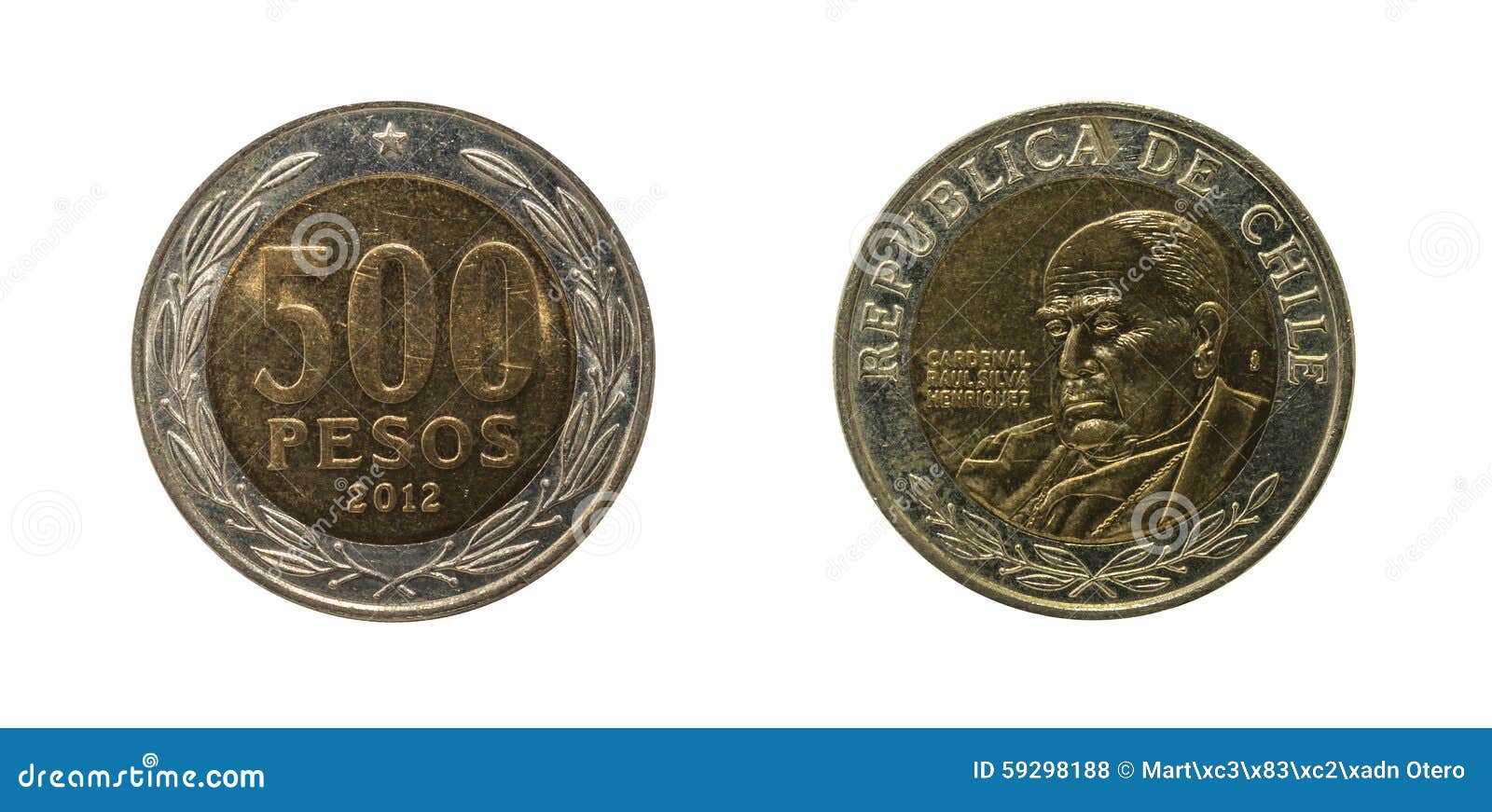 Moeda do Chile foto de stock. Imagem de chileno, pesos - 59298188