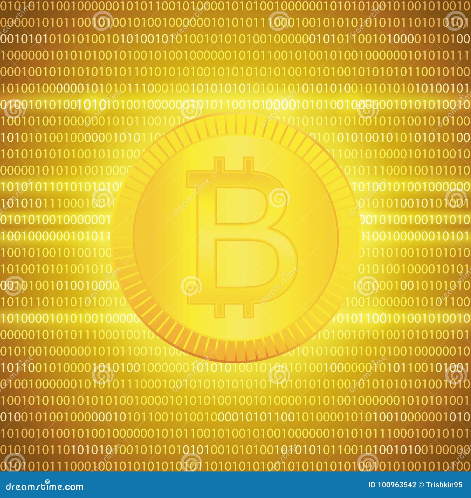 Moeda Dourada Da Moeda Cripto Dinheiro Virtual Abstrato Em Um Fundo ...