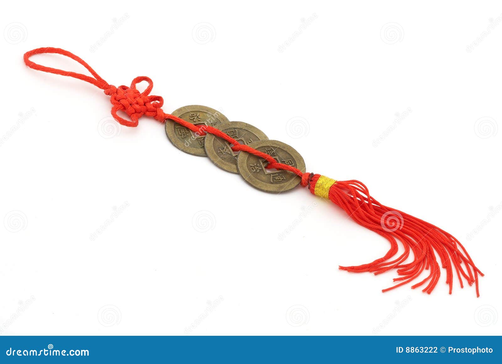 Moedas chinesas da sorte foto de stock. Imagem de textura - 8863222