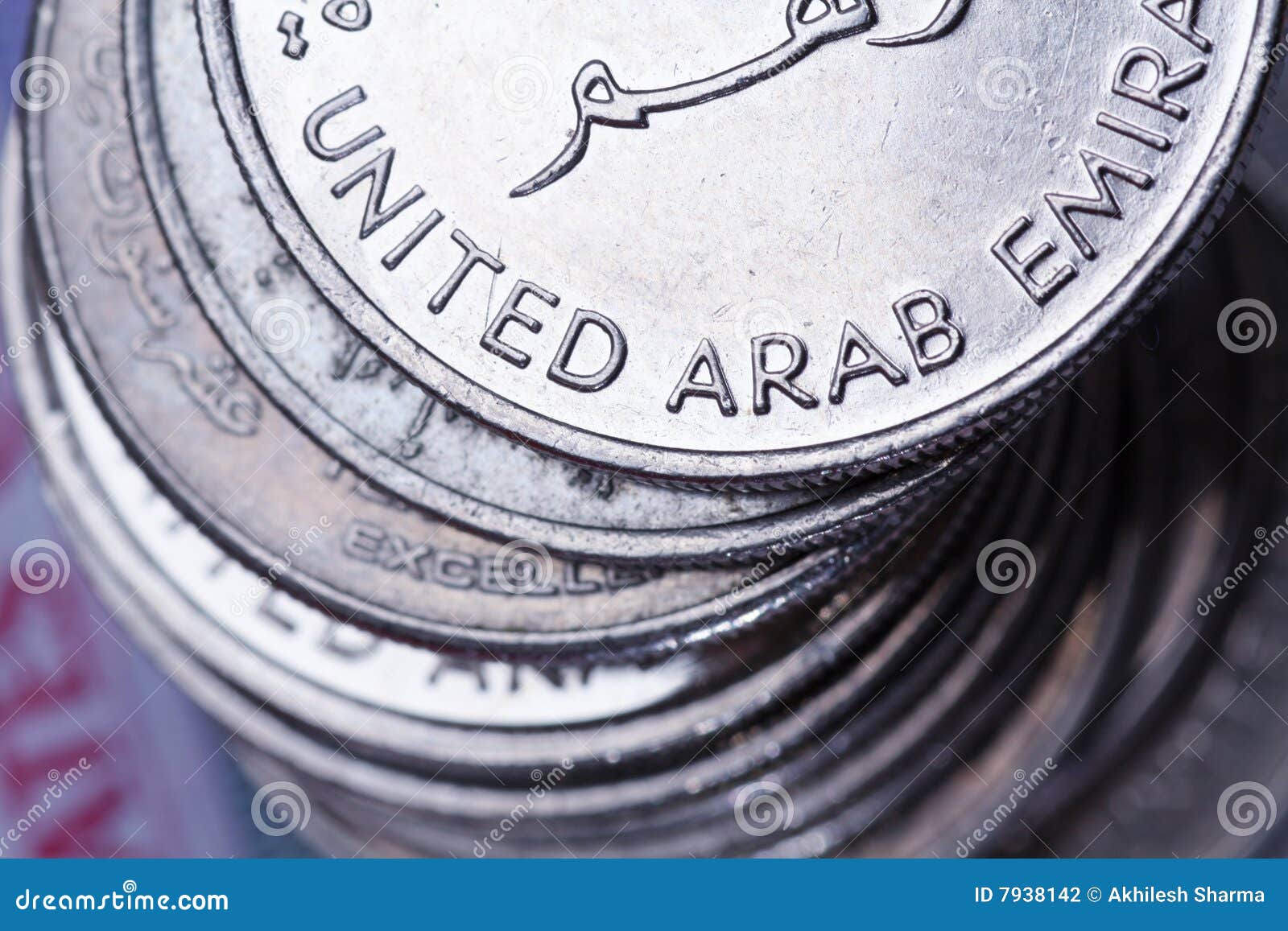 Moedas Da Moeda De United Arab Emirates Foto de Stock - Imagem de banco ...