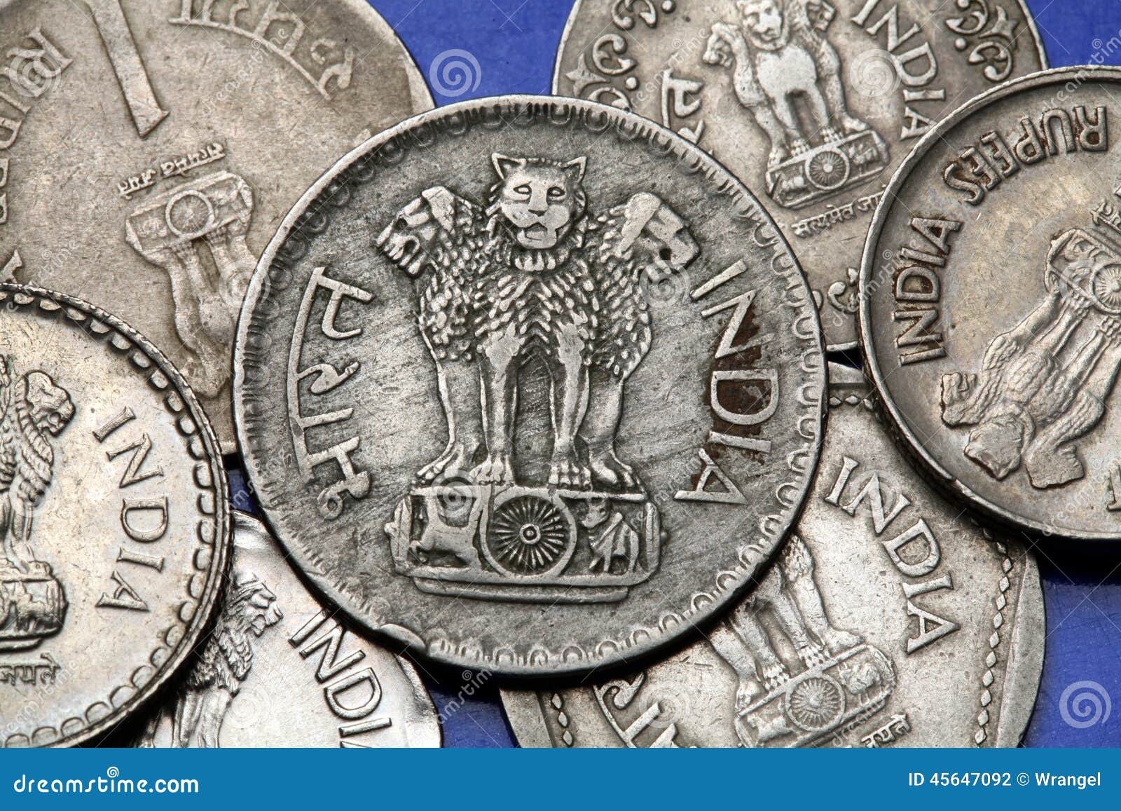 Moedas Da Índia Foto de Stock - Imagem: 45647092