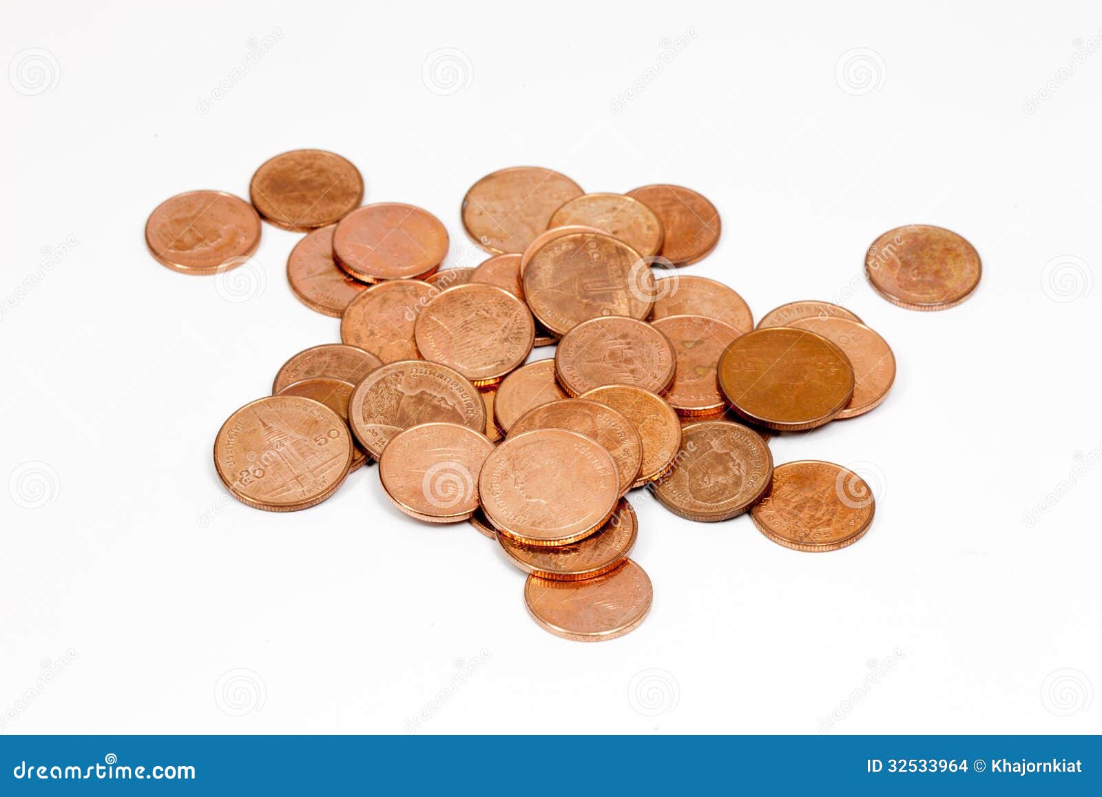 Moedas de cobre foto de stock. Imagem de casa, brilhante - 32533964