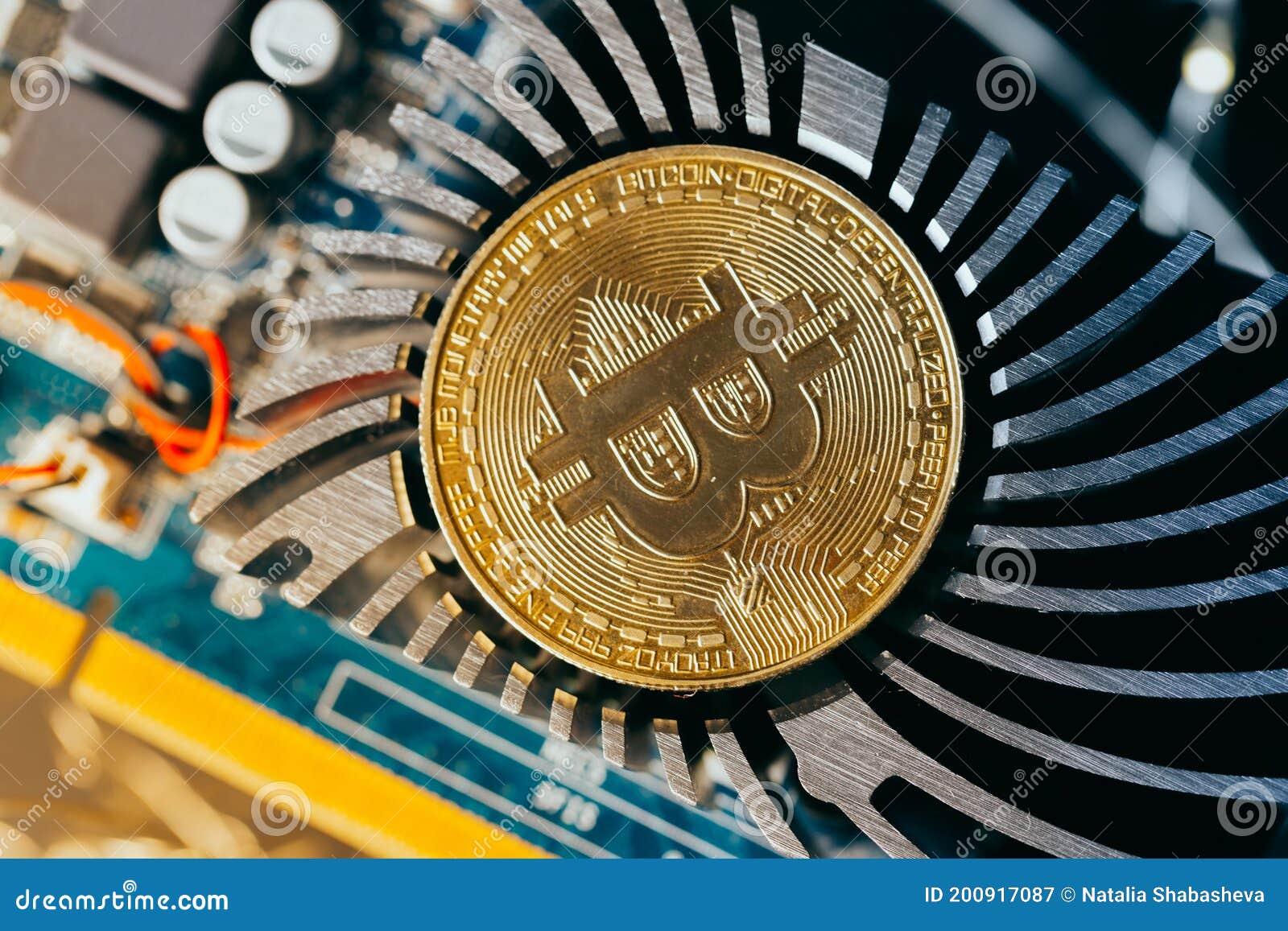 Moedas De Ouro E Nova Moeda Virtual Para O Processador Eletrônico ...