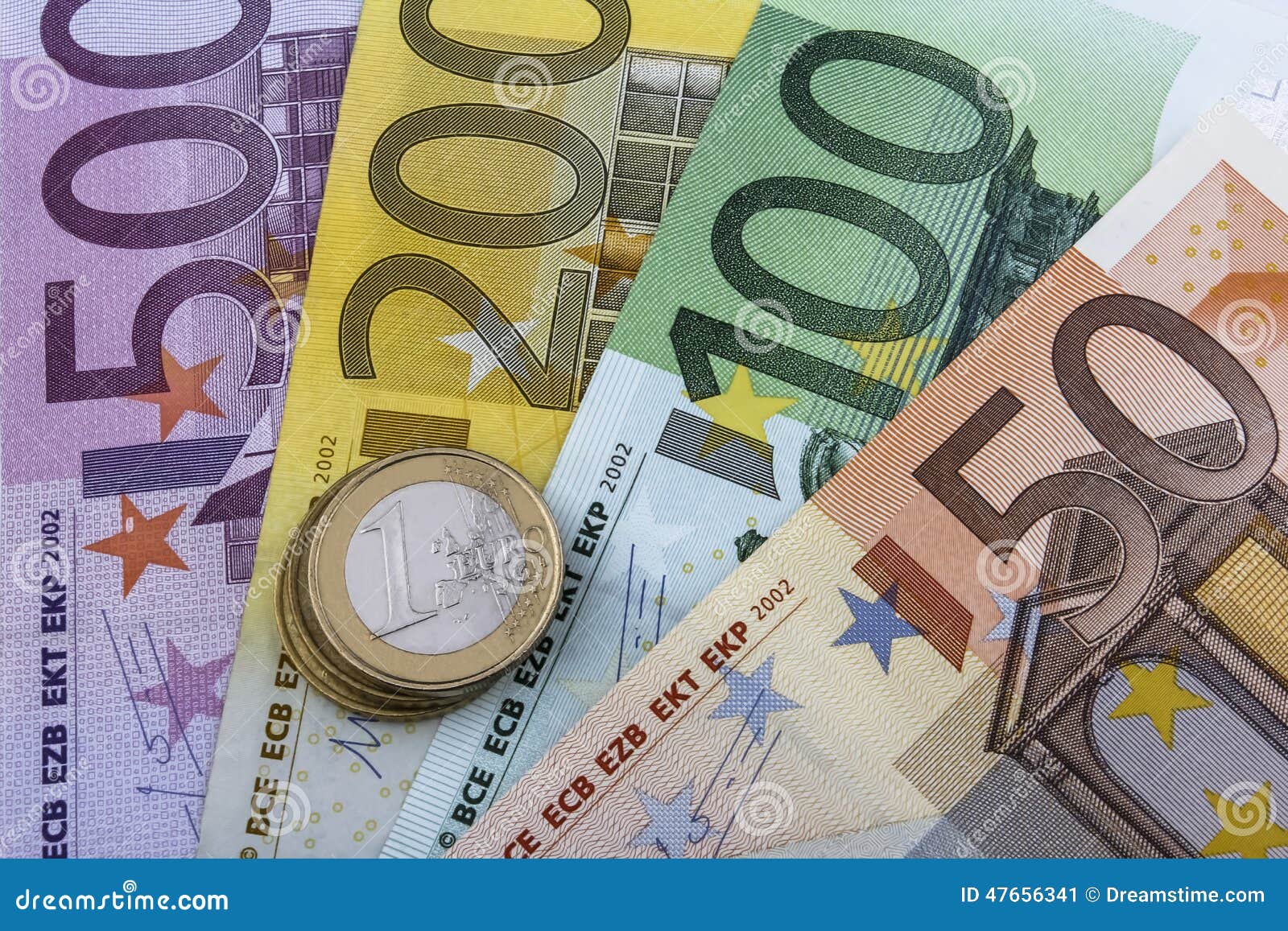 Moedas E Notas Dos Euros (EUR) Imagem de Stock - Imagem de moedas ...