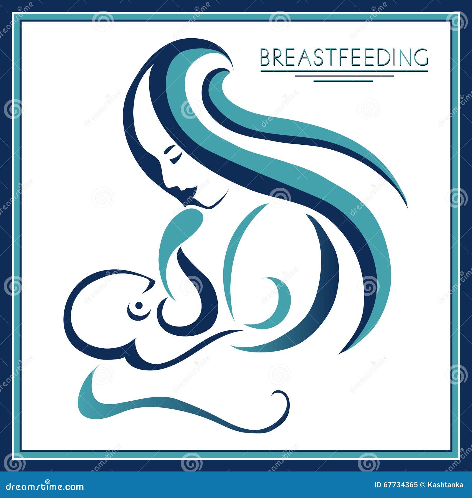 Moeder Met Een Baby (het De Borst Geven) 16 Vector Illustratie ...