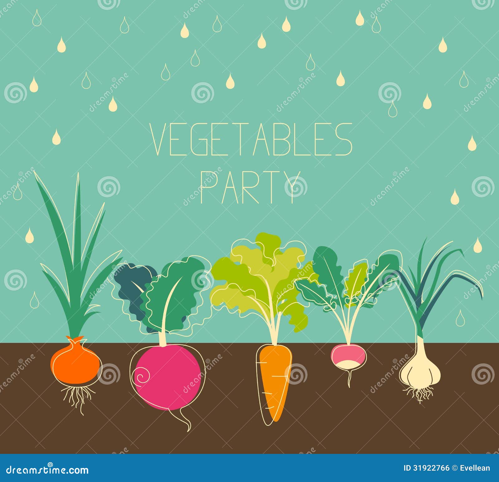 Moestuin vector illustratie. Illustration of groei, kleuren - 31922766