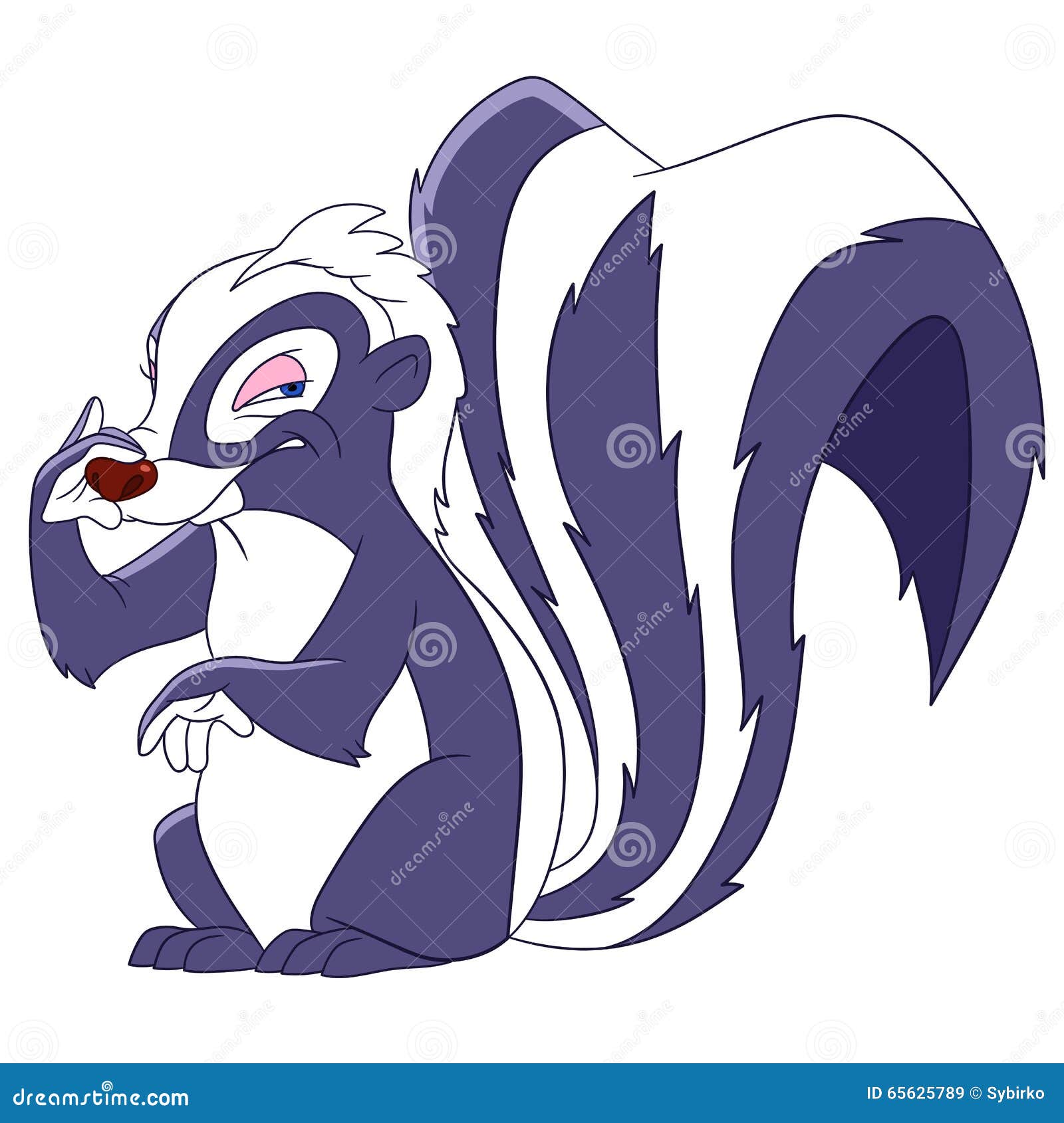 Mofeta Linda De La Historieta Ilustración del Vector - Ilustración de ...