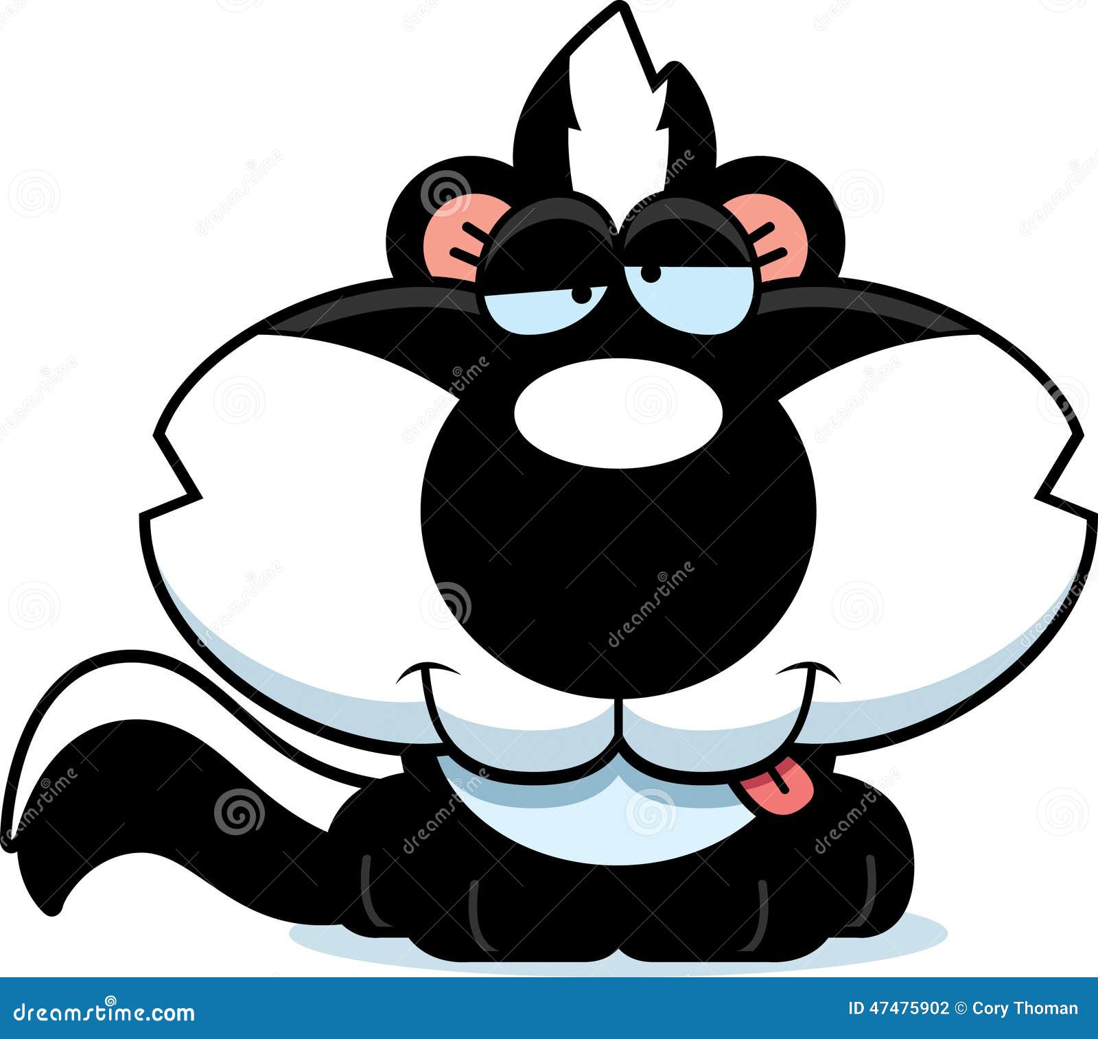 Mofeta Torpe De La Historieta Ilustración del Vector - Ilustración de ...